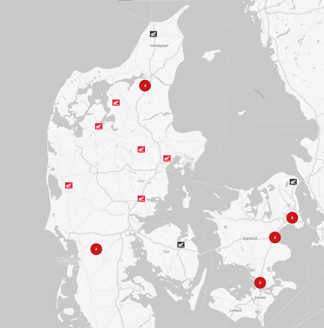 Find din Honda motorcykel forhandler